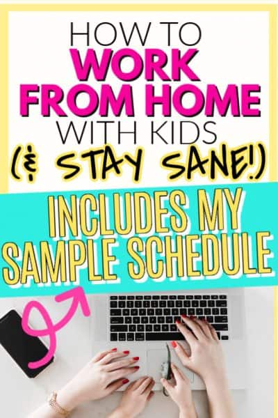 Working from home with kids - Sample Schedule
