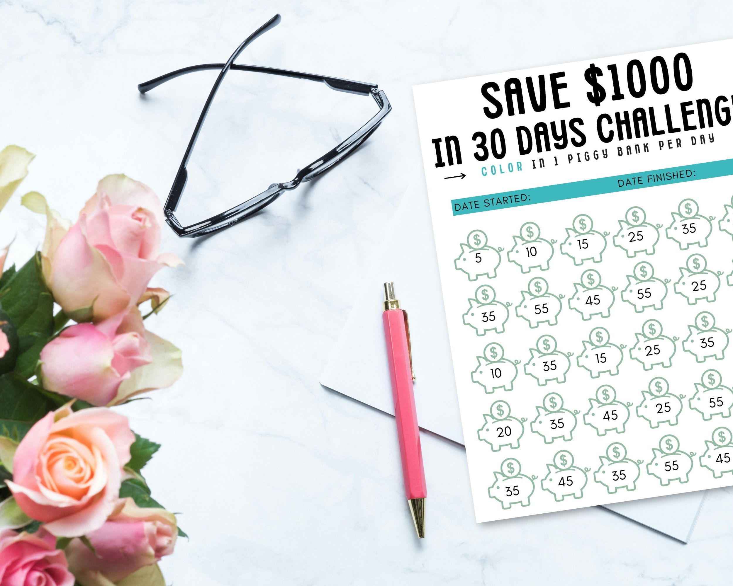 Save $1000 in 30 Days (With a Free Printable Savings Tracker)